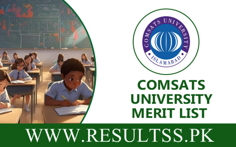 COMSATS University Merit List 2025 1st, 2nd, 3rd Download PDF