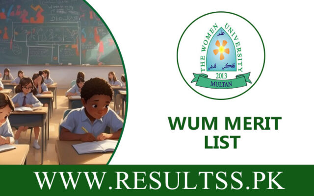 WUM Merit List 2025 Download PDF 1st 2nd 3rd @wum.edu.pk